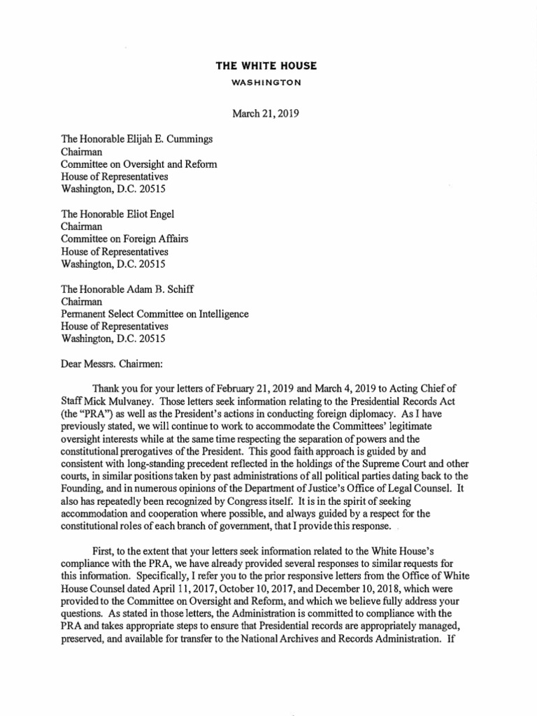White House Letter Presidents Of The United States United States