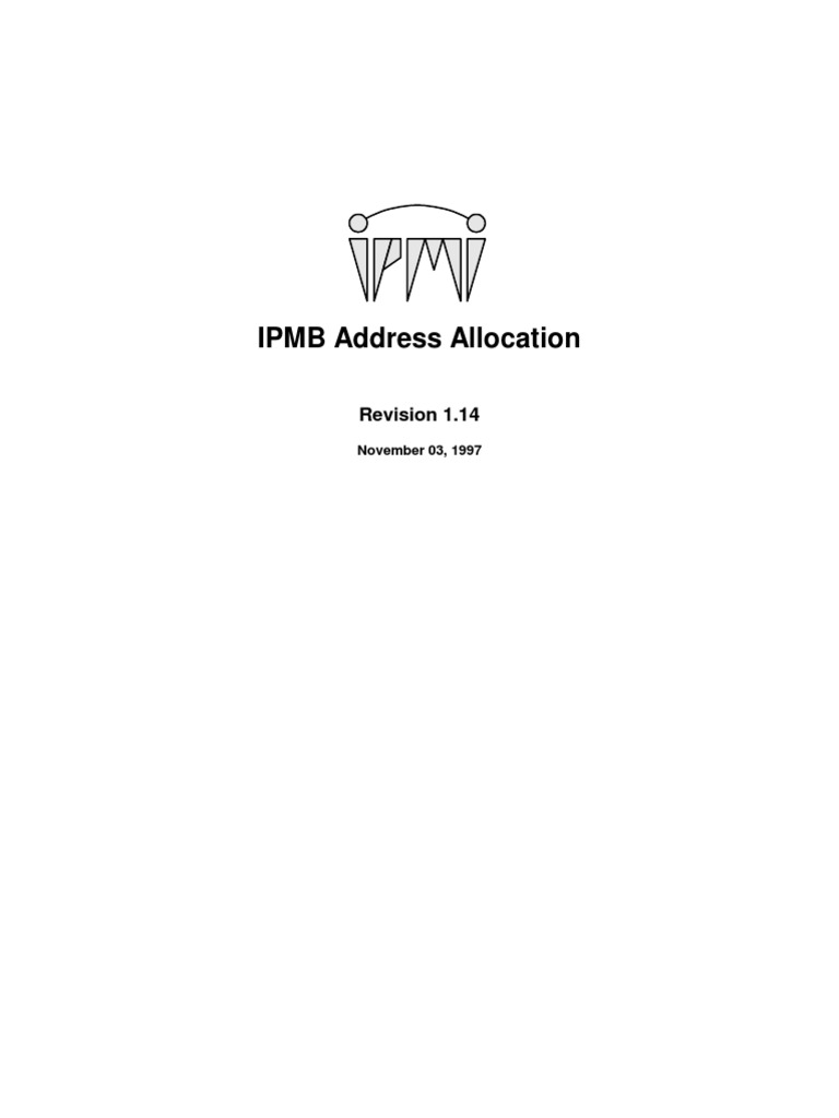 IPMB Address Allocation | PDF | Manufactured Goods | Computer Engineering