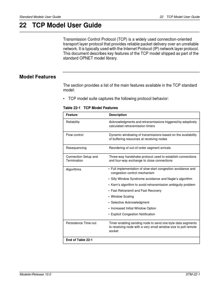 22 TCP Model User Guide | PDF | Transmission Control Protocol ...