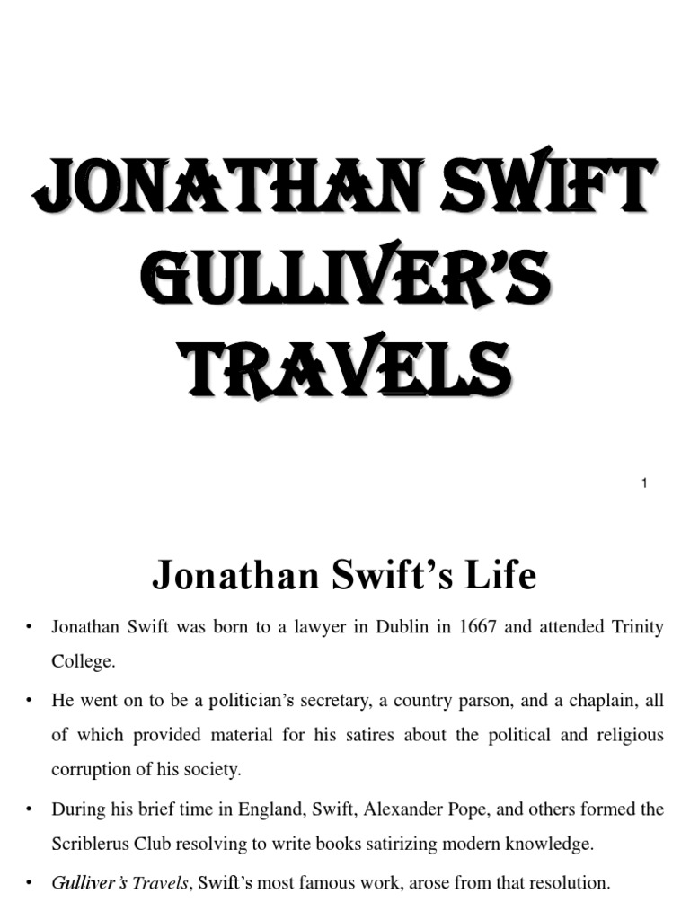 Overview of Gulliver's Travels | PDF | Gulliver's Travels | Jonathan Swift