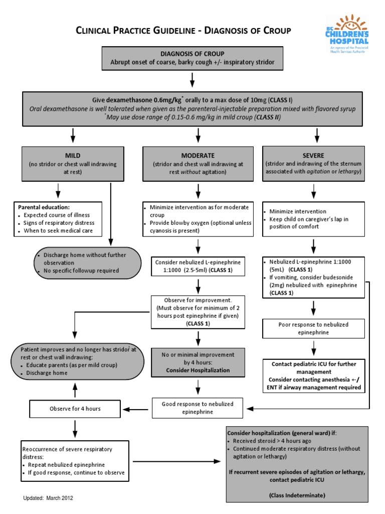 BCCH ED Croup Algorithm 2012 | PDF | Clinical Medicine | Medical ...