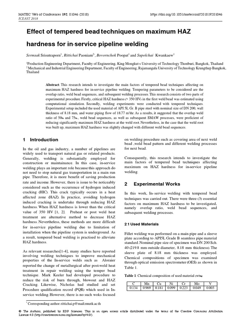 Temper Bead Technique | PDF | Welding | Construction