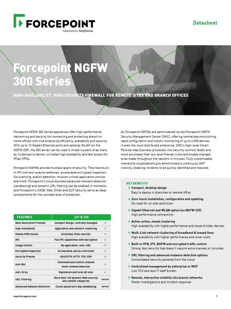 Datasheet Forcepoint NGFW 300 Series en PDF | PDF | Firewall (Computing) | Computer Network