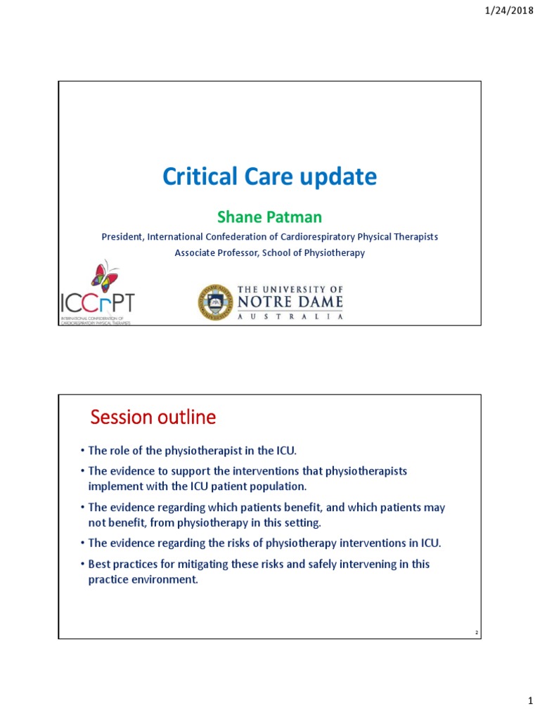Critical Care Update PDF | PDF | Physical Therapy | Intensive Care Medicine