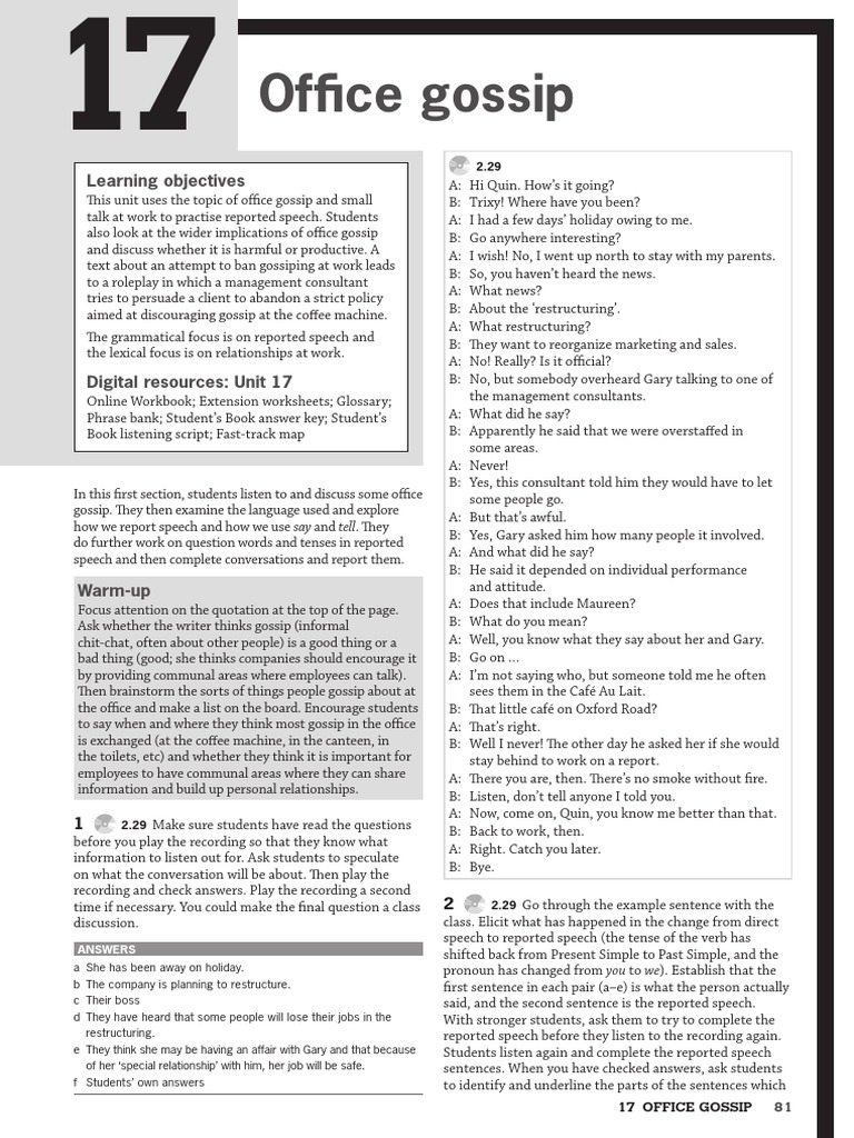 In Company 3.0 Elementary SB Unit 12 | PDF | Question | Language Mechanics In Company 3.0 Elementary SB Unit 12 | PDF | Question | Language Mechanics