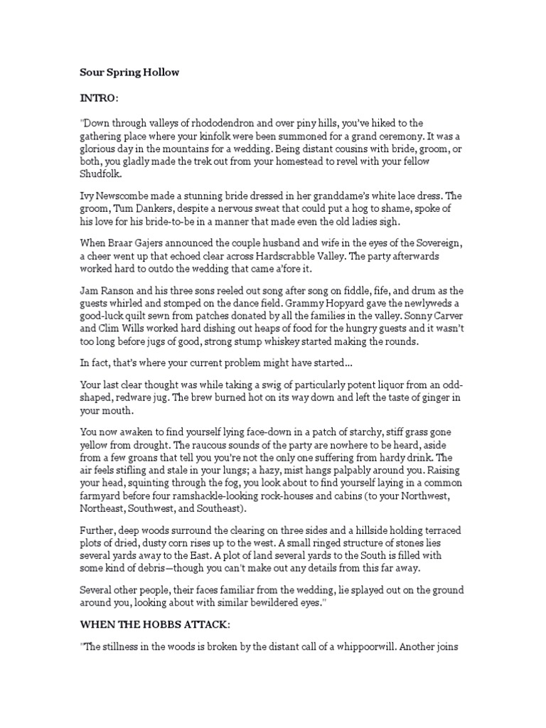 Sour Spring Hollow Entries | PDF | Marriage | Social Conventions