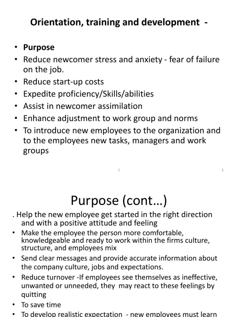 Orientation and Training Program Guide | PDF | Needs Assessment ...