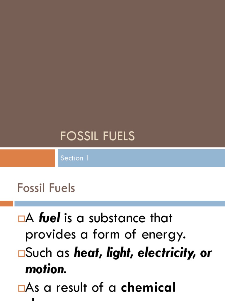 Fossil Fuels | PDF
