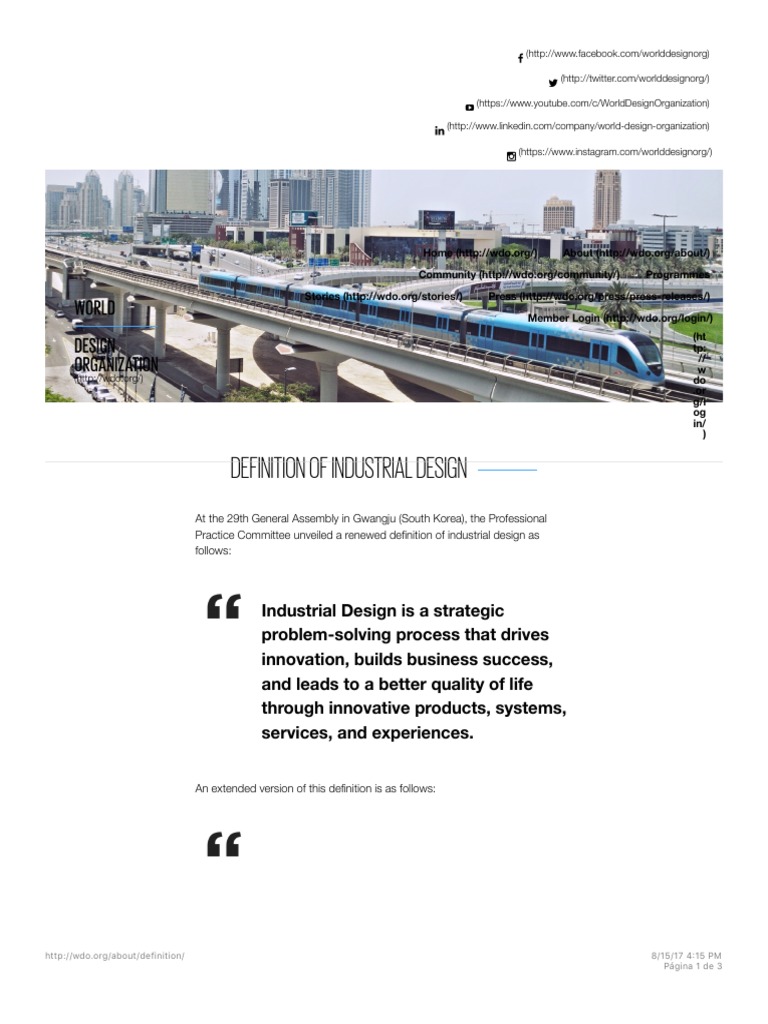 WDO - About - Definition of Industrial Design | PDF | Business ...