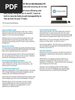 HP ProStudio 4 All-In-One G1i 23.8 Inch Desktop AI PC - Datasheet | PDF | Usb | Windows 10