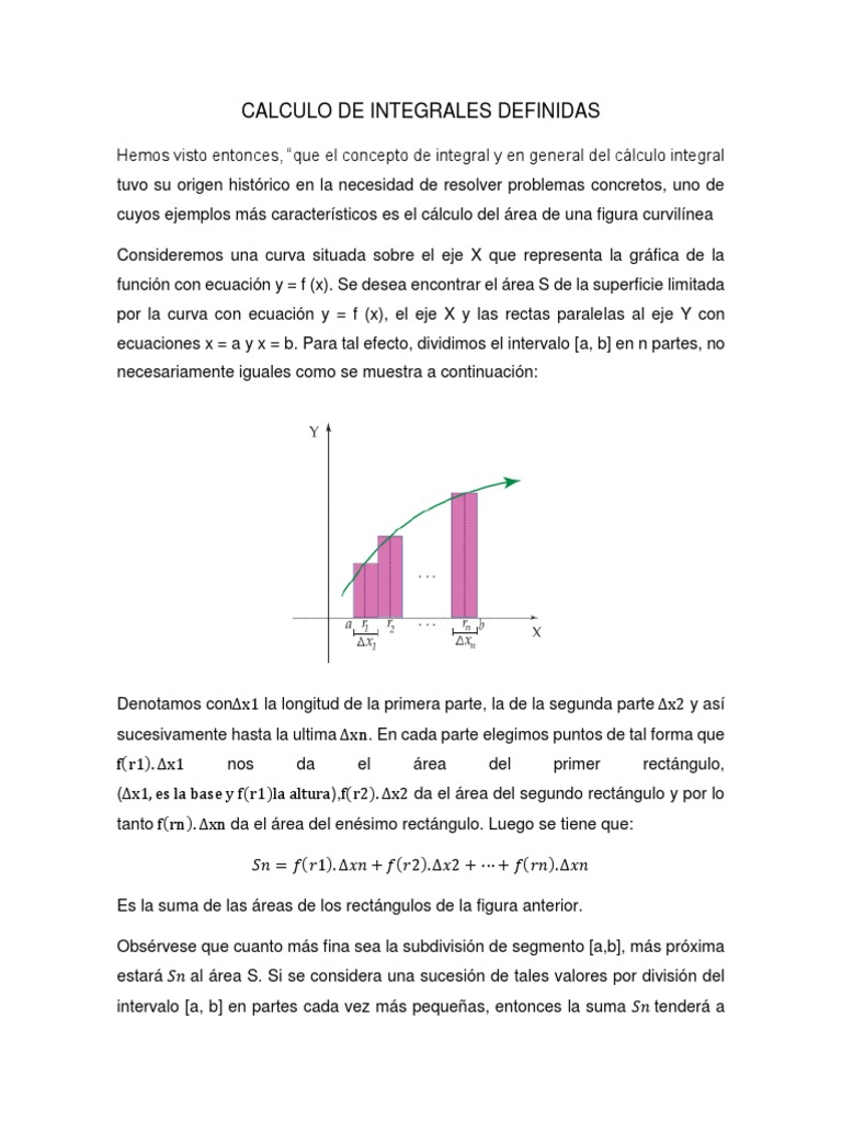Calculo de Integrales Definidas | PDF | Integral | Cálculo