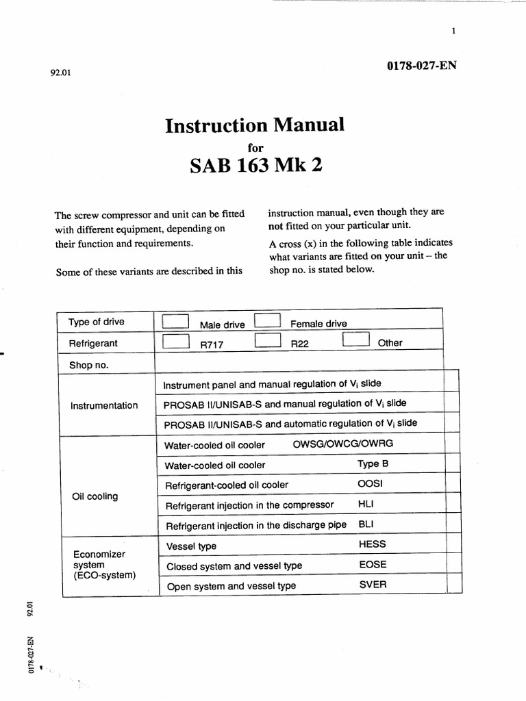 Manual de Instrucciones SAB 128 & 163 MK 2 PDF | PDF
