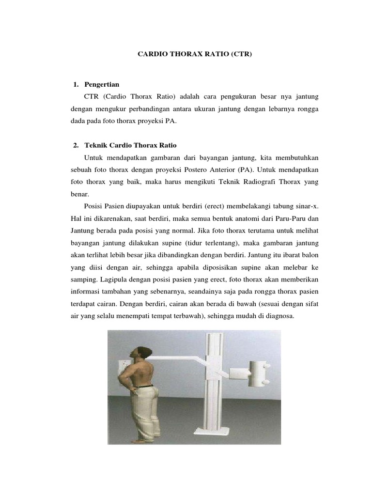 MATERI CTR (Cardio Thorax Ratio) | PDF