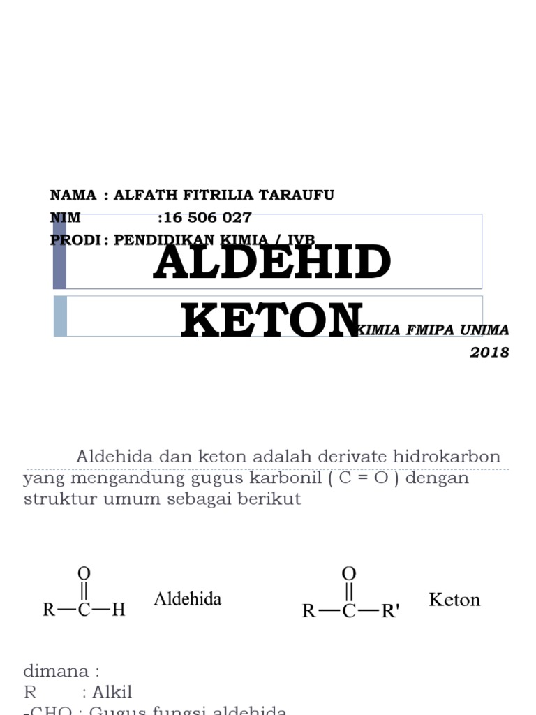 Aldehid Keton | PDF
