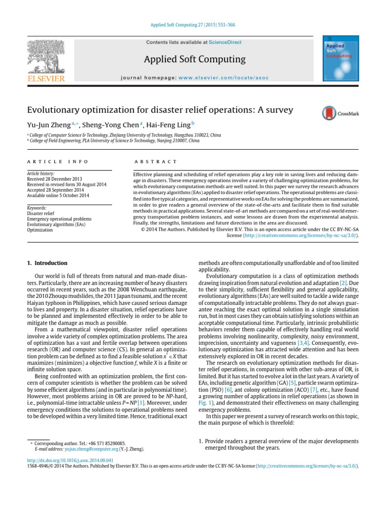 Applied Soft Computing: Yu-Jun Zheng, Sheng-Yong Chen, Hai-Feng Ling | PDF | Mathematical ...