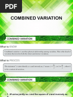 Worksheet On Joint and Combined Variation | PDF | Mechanics | Quantity