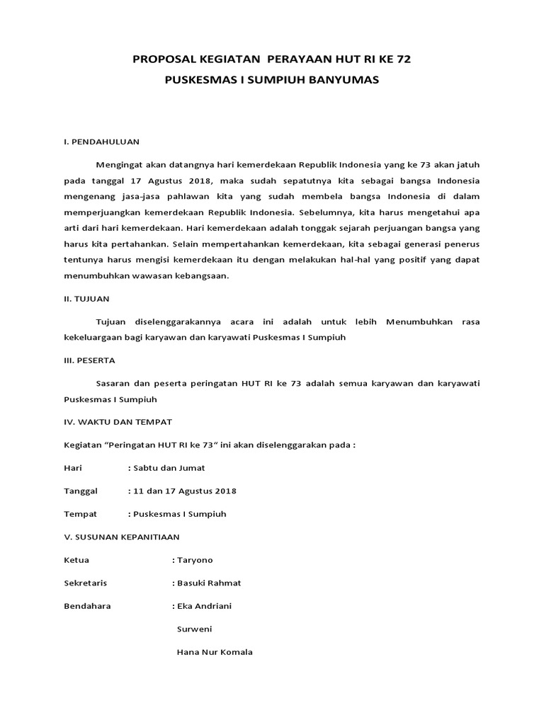 Proposal Lomba | PDF