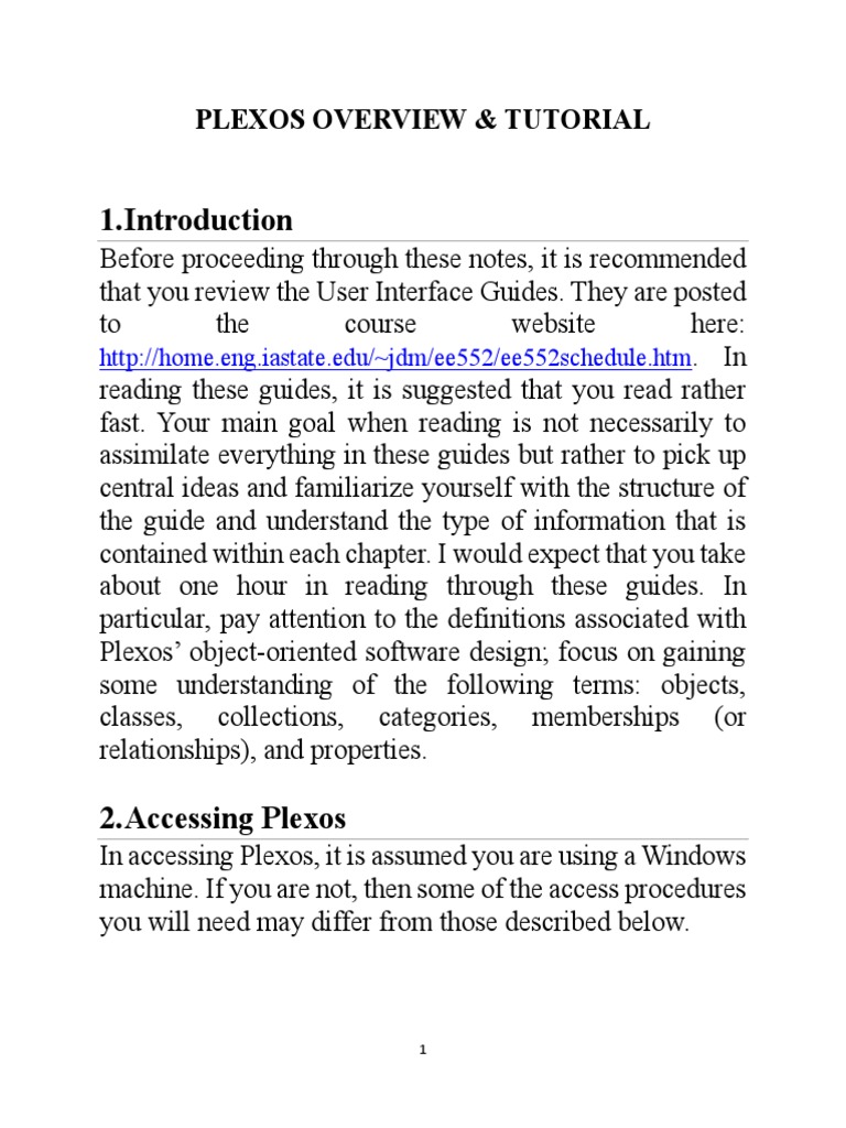 PLEXOS Tutorial & Simulation Guide | PDF | Class (Computer Programming) | Object Oriented ...