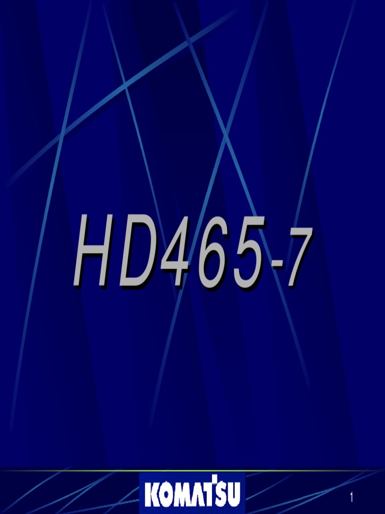 00 HD465-7 Presentation PDF | PDF | Transmission (Mechanics) | Truck