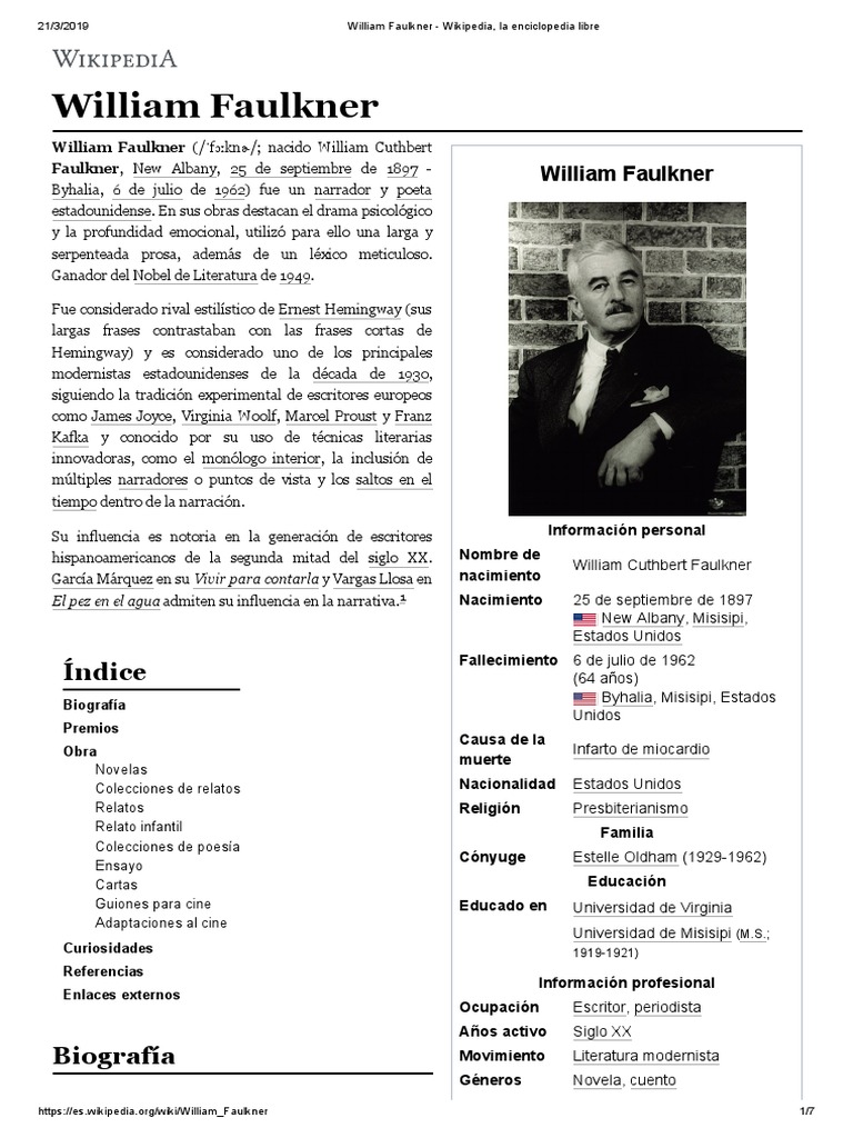 William Faulkner | PDF | William Faulkner
