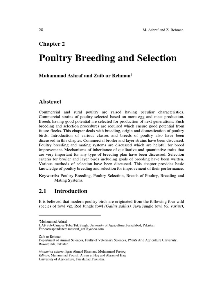Chapter 2 | PDF | Selective Breeding | Inbreeding