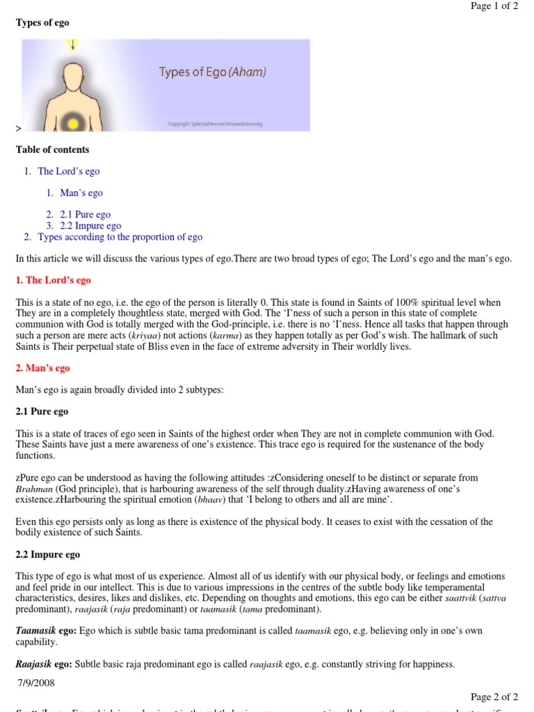 Types of Ego? | PDF | Id | Metaphysics