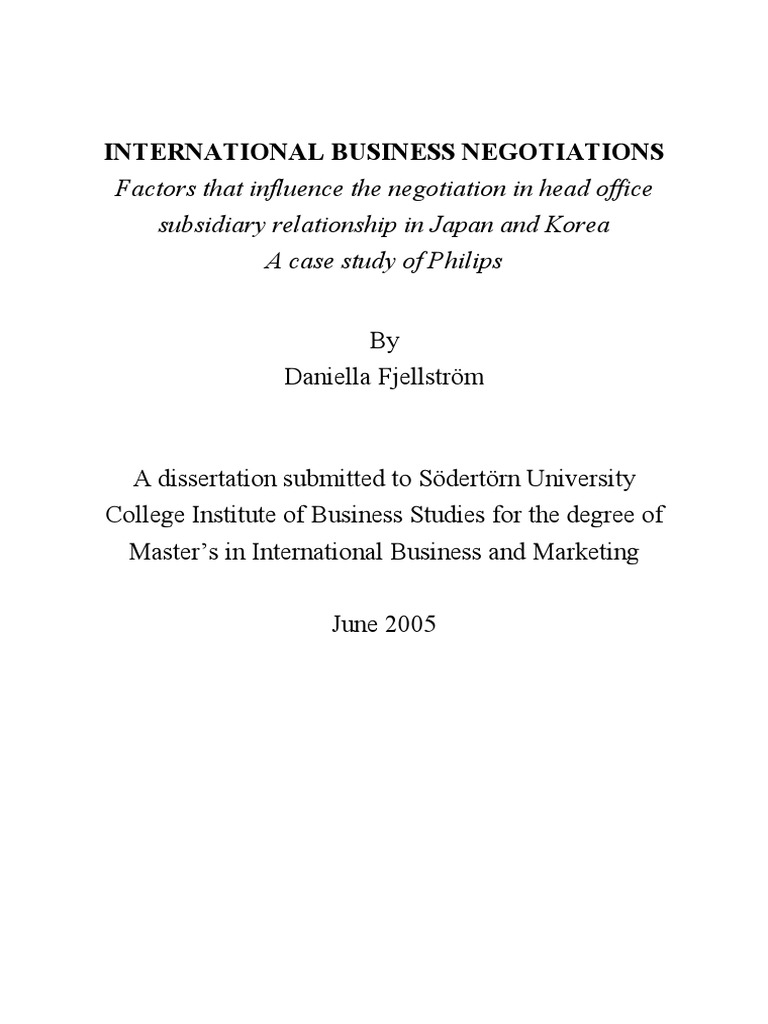 International Business Negotiations | PDF | Bargaining | Negotiation