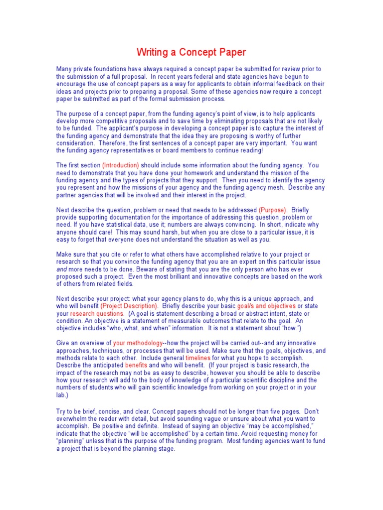 A Guide to Crafting High-Impact Concept Papers: Effectively ...