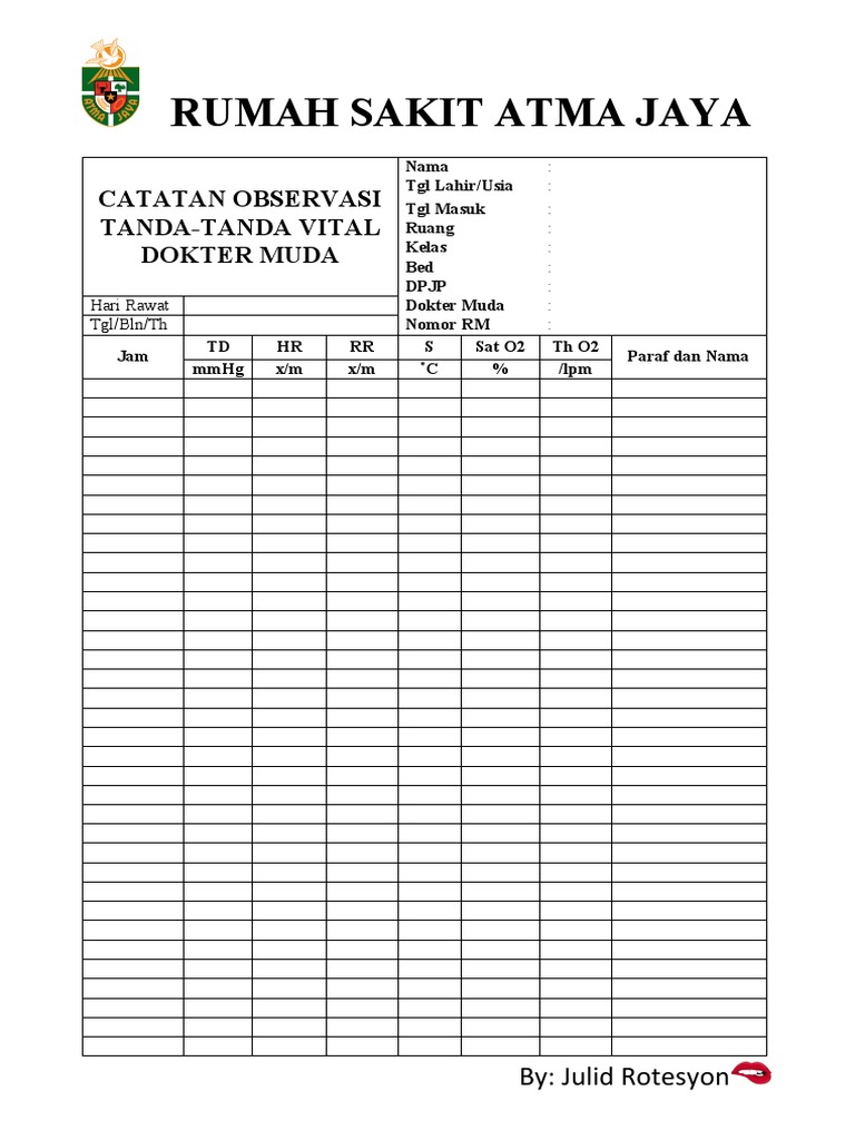 Catatan Observasi TTV | PDF