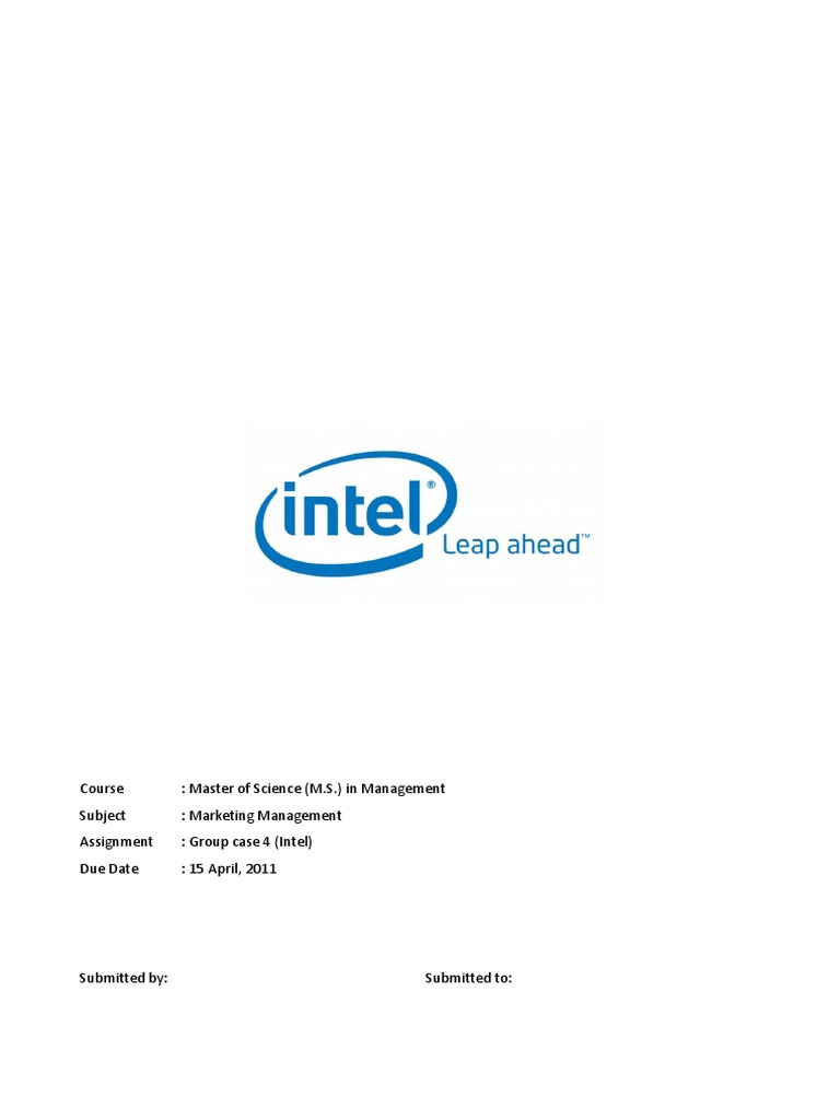 Intel Case Study Pdf 2 Pdf Pdf Intel Microprocessor