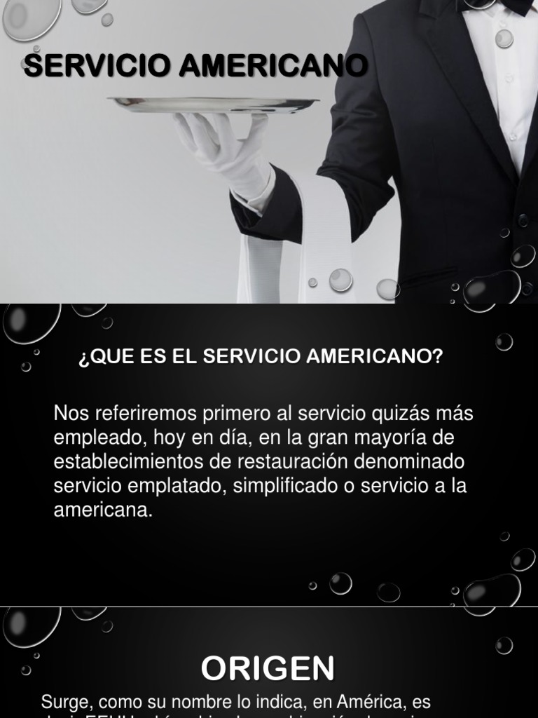 Servicio Americano | PDF | Cocina, comidas y vino