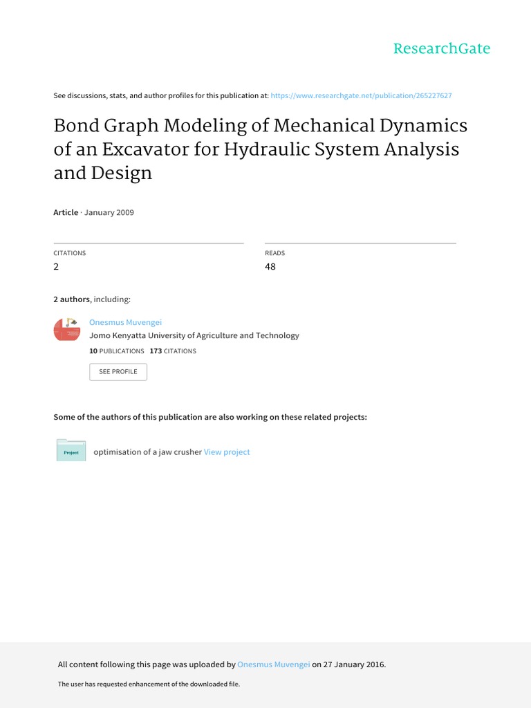Bond Graph Modeling of Mechanical Dynamics of An E | PDF | Kinematics ...