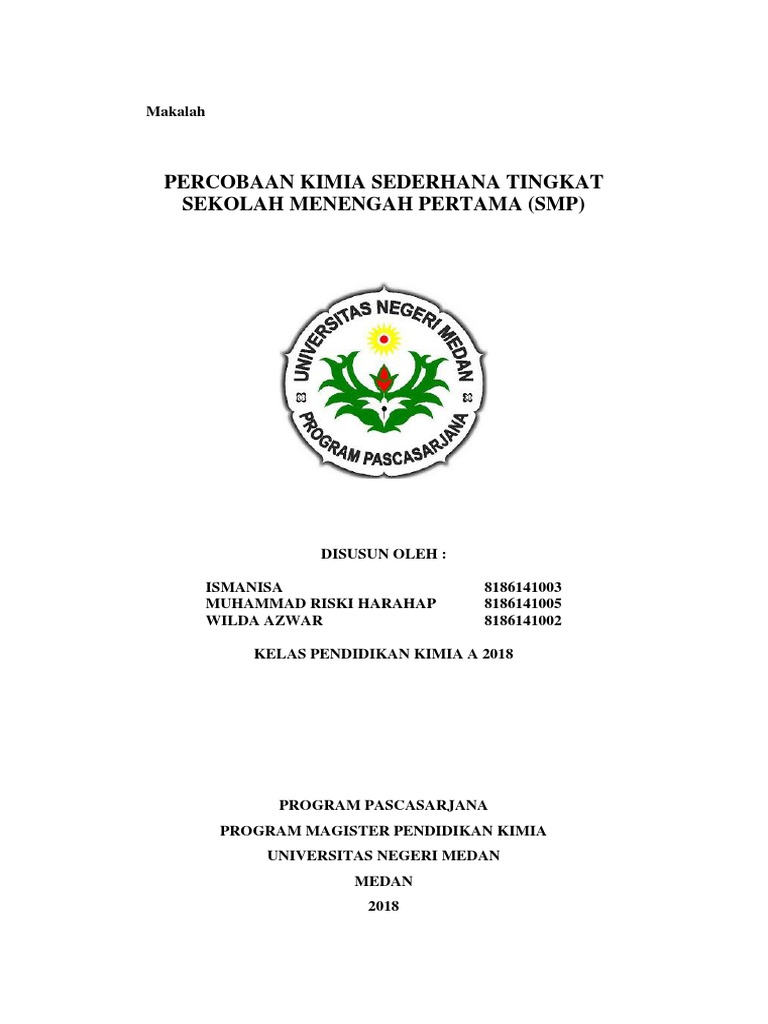 Makalah Percobaan Sederhana SMP | PDF