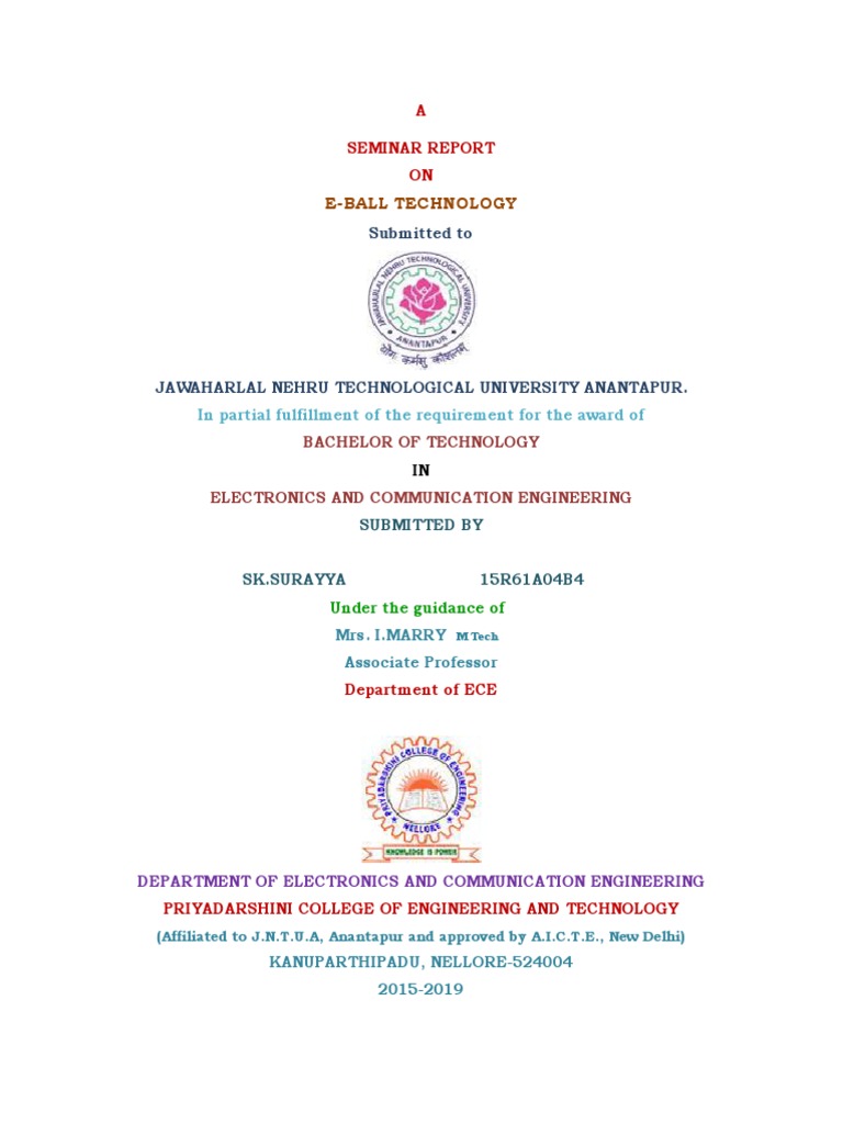 Seminar Report on E-Ball Technology | PDF | Computers | Technology ...