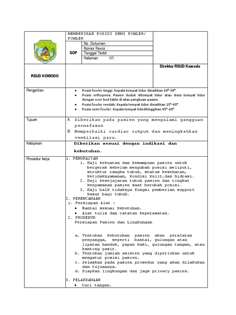 254.memberikan Posisi Semi Fowler Atau Flower Revisi | PDF