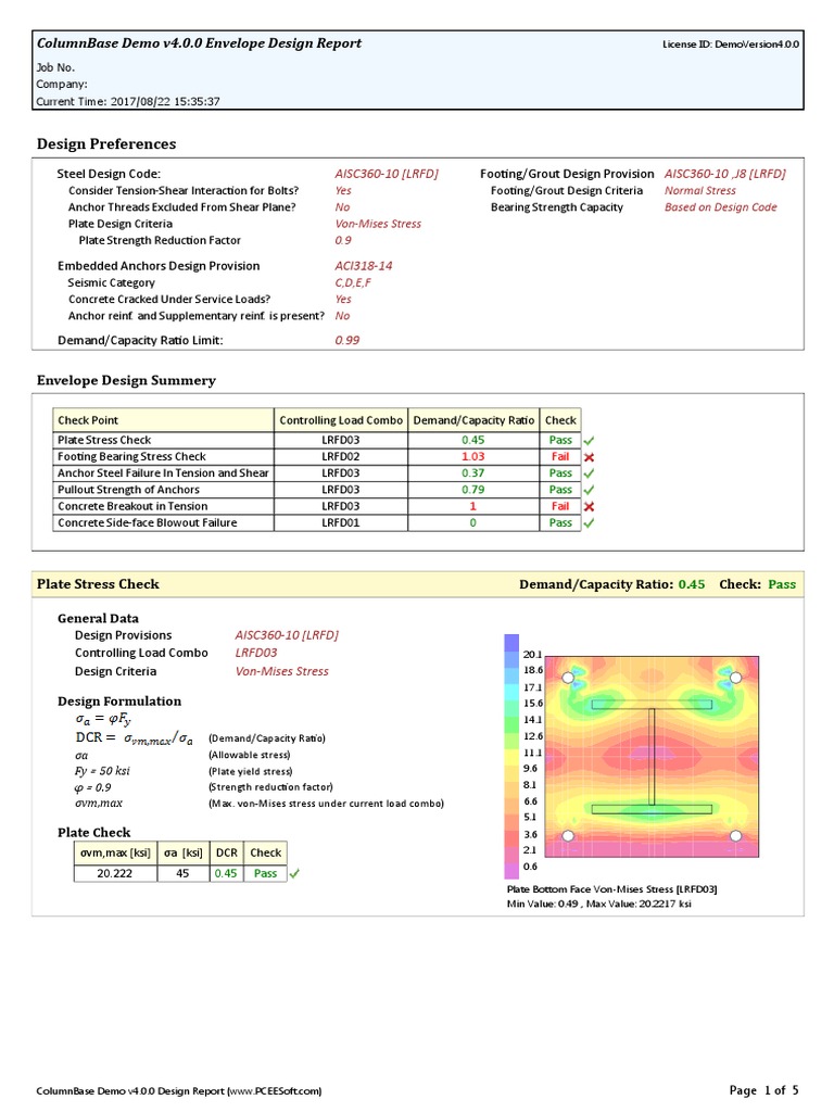 Base Plate Design Software | PDF | Strength Of Materials | Chemical ...