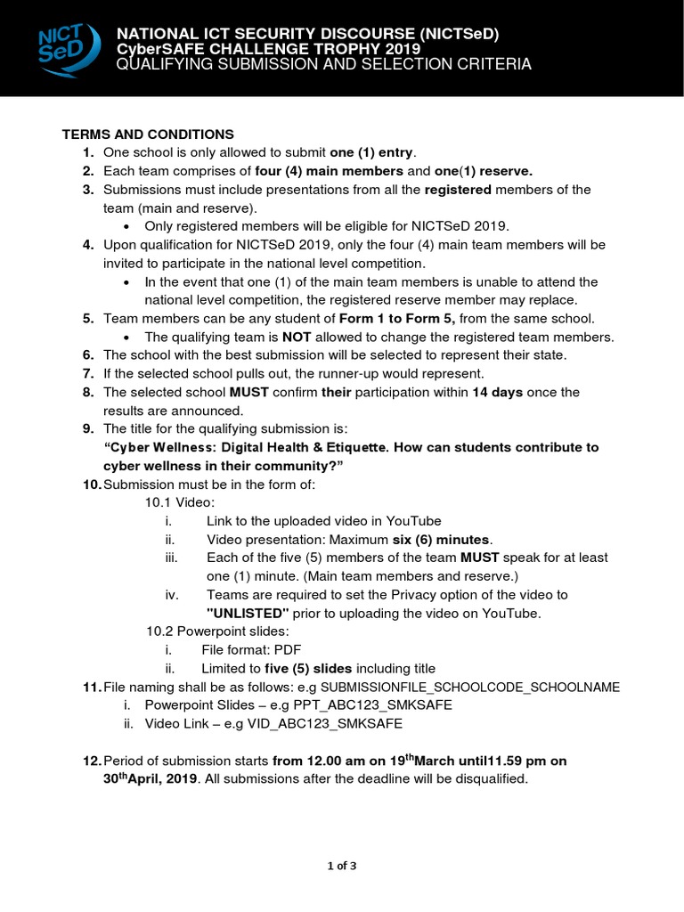 NICTSe D2019 | PDF | Government Information | Government
