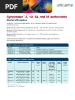 Dow Surfactants: Reference Chart | PDF | Emulsion | Surfactant