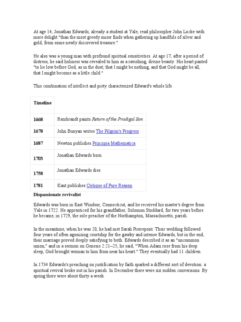 Timeline: The Pilgrim's Progress Principia Mathematica | PDF | Jonathan ...