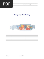 Company Car Policy Sample | PDF | Driving | Employment