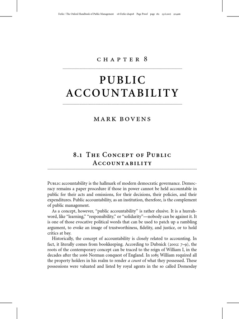 Public Accountability | PDF | Accountability | Public Administration