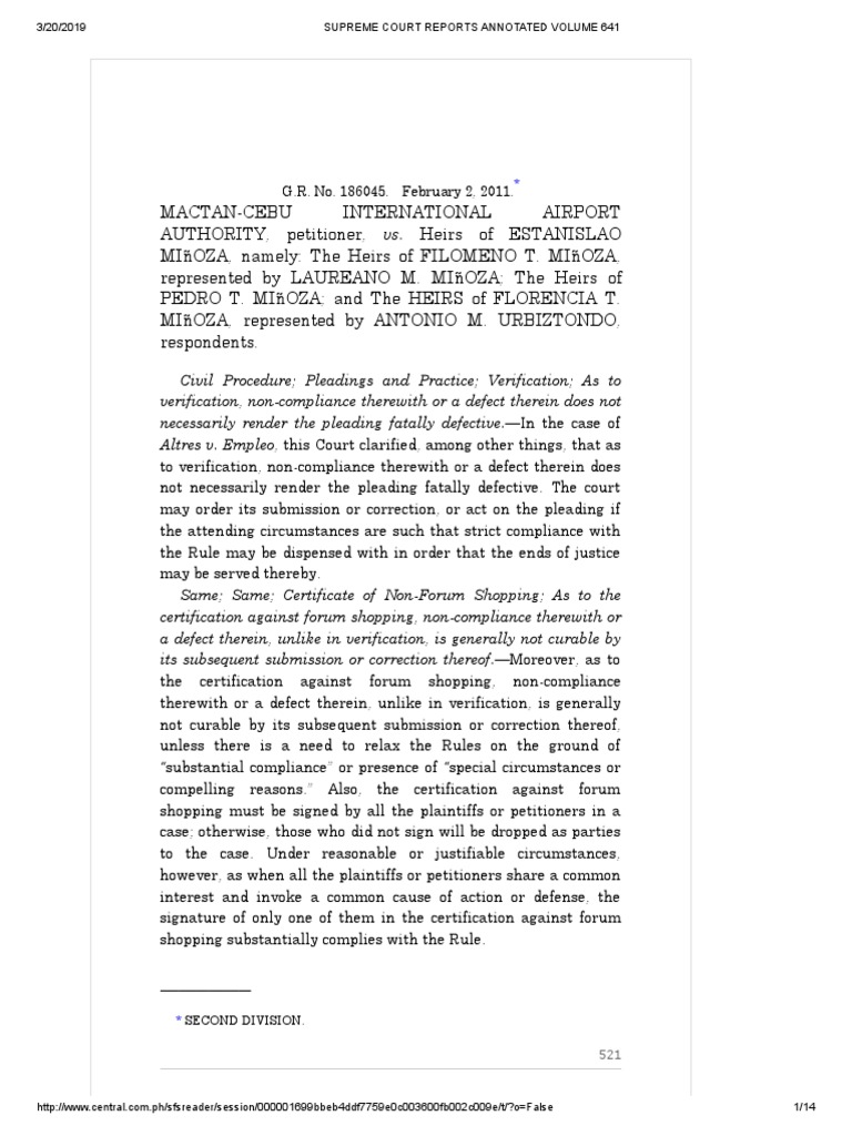 Mactan Cebu International Airport Authority vs. Heirs of Minoza | PDF | Intervention (Law) | Lawsuit