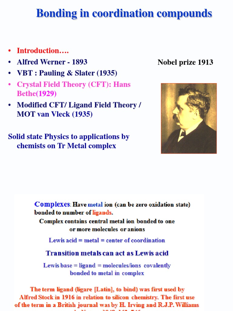 CFT and Chelate Effect-I | PDF | Coordination Complex | Ligand
