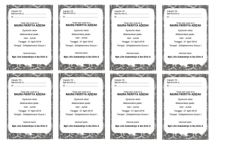 Kartu Punjungan | PDF