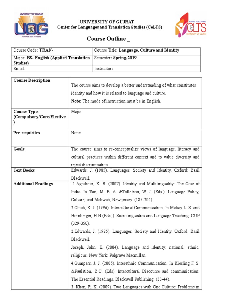 Language, Culture and Identity | PDF | Cross Cultural Communication ...