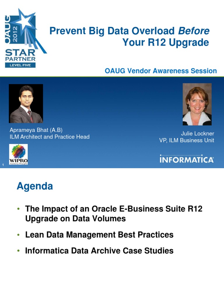 Take Control Of Big Data In Your Oracle Applications Oaug 2012 Imr Pdf Oracle Database