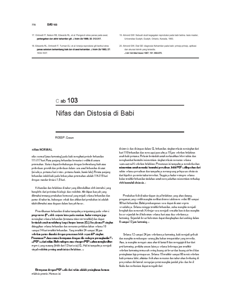 Distokia Babi - En.id | PDF