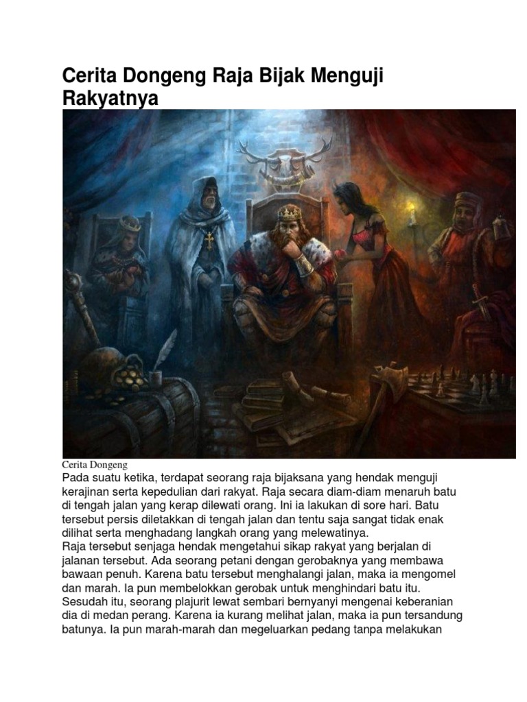 Cerita Dongeng Raja Bijak Menguji Rakyatnya | PDF