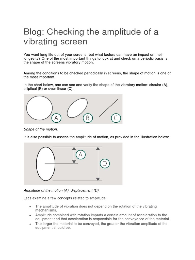 Screen Amplite Testing-Metso | PDF | Mechanics | Physics
