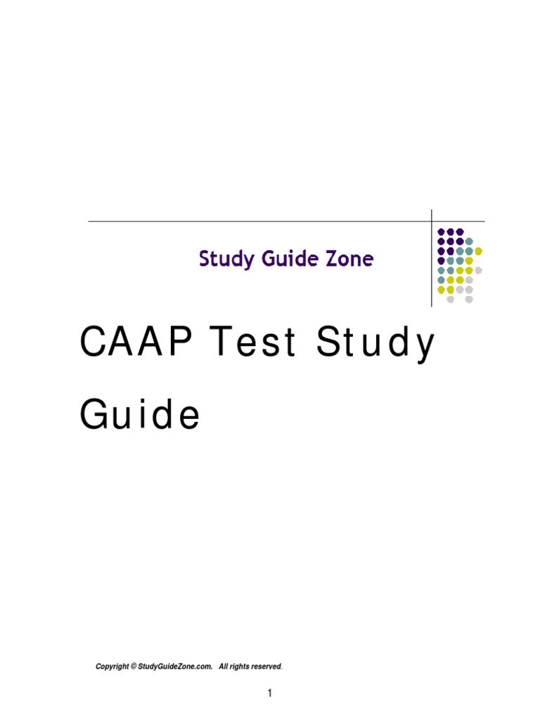 CAAP Test Study Guide | PDF | Question | University And College Admission